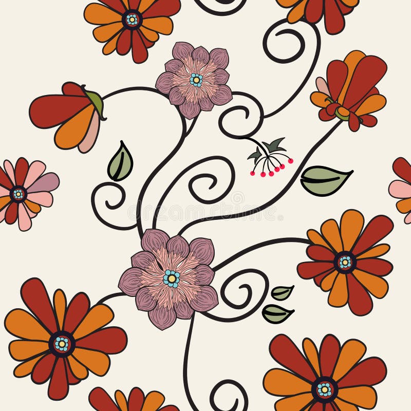 Seamless Flower Pattern Picture. Image: 25736650