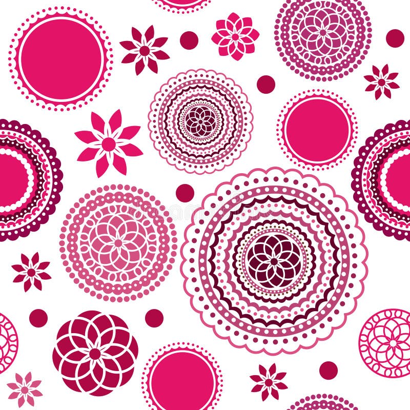 Seamless flower pattern stock vector. Illustration of burgundy - 34235002