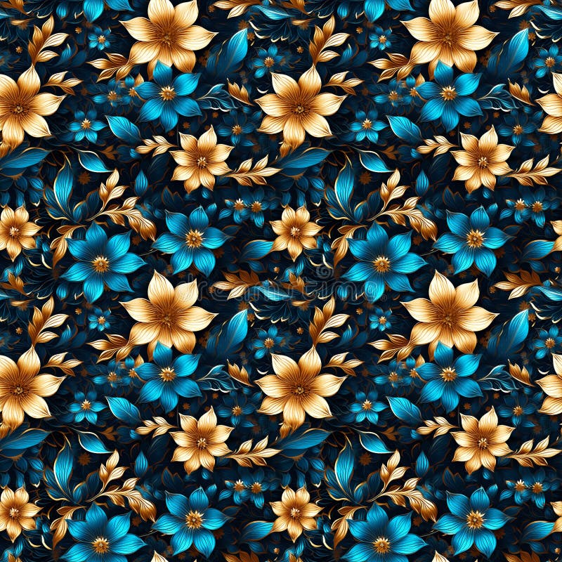 Seamless Flower Pattern Background Stock Illustration - Illustration of wallpaper, print: 280549072