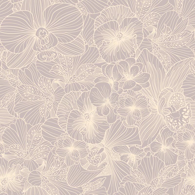 Seamless flower pattern stock vector. Illustration of decorative - 65703040