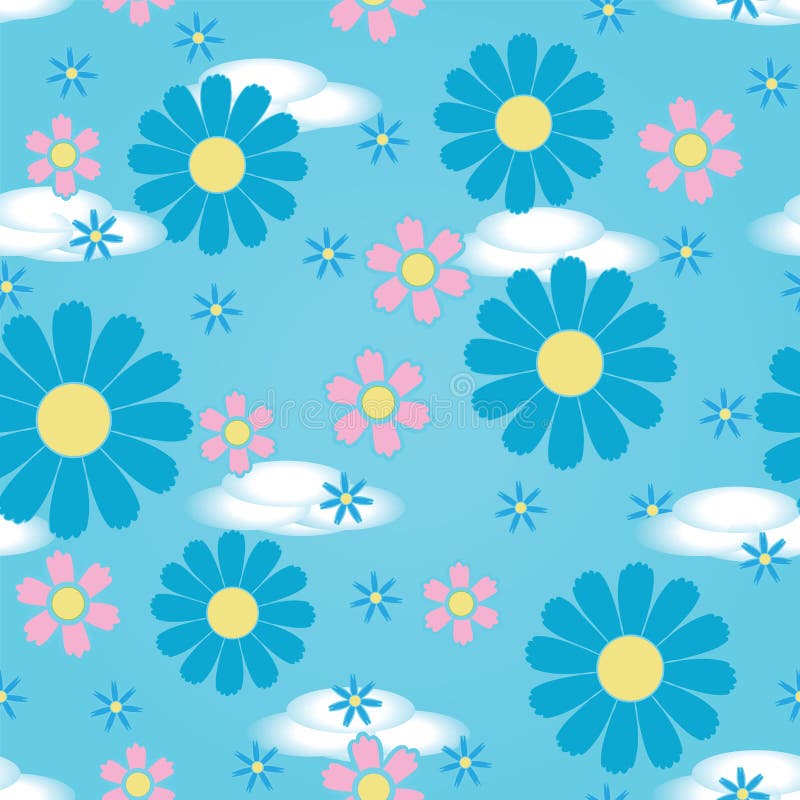 Seamless flower pattern stock illustration. Illustration of element ...