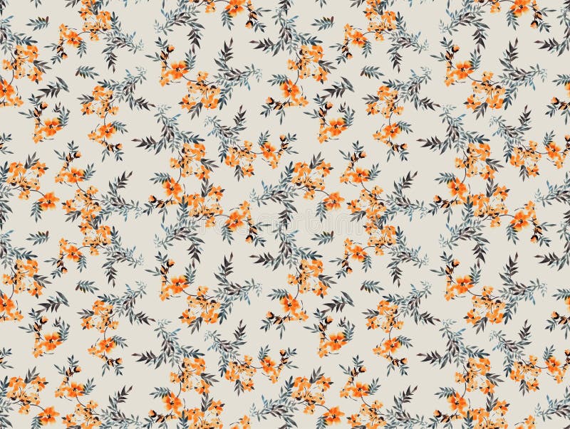 Seamless Flower Pattern Design for Digital Print Fabric Stock ...