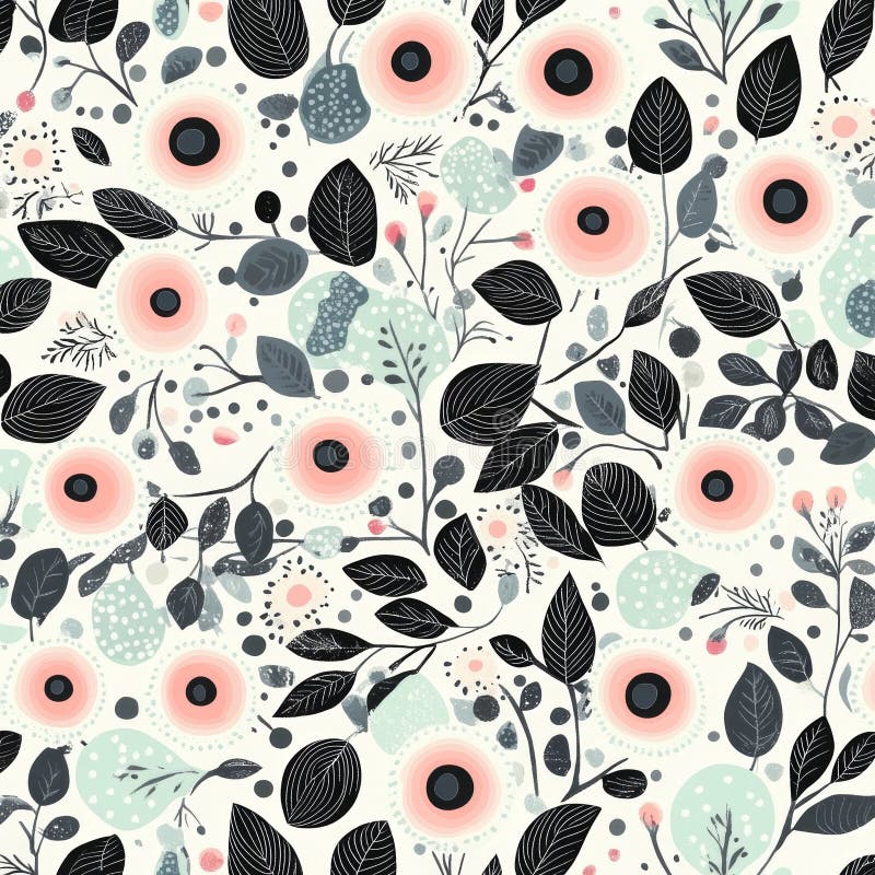 Seamless Flower Pattern. Flat Botanical Design for Spring. Simple ...