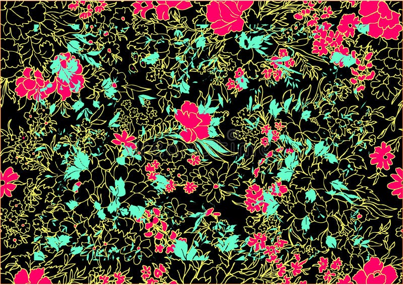 Abstract Seamless Flower Background Stock Image - Image of ornamental ...