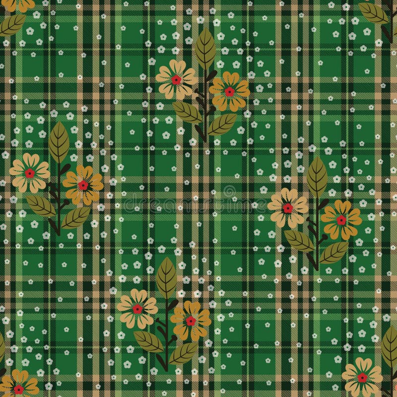 Seamless Flower Border Pattern on White Stock Vector - Illustration of ...