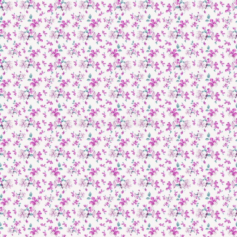 Seamless Flower Pattern Paper Wallpaper Stock Illustration ...