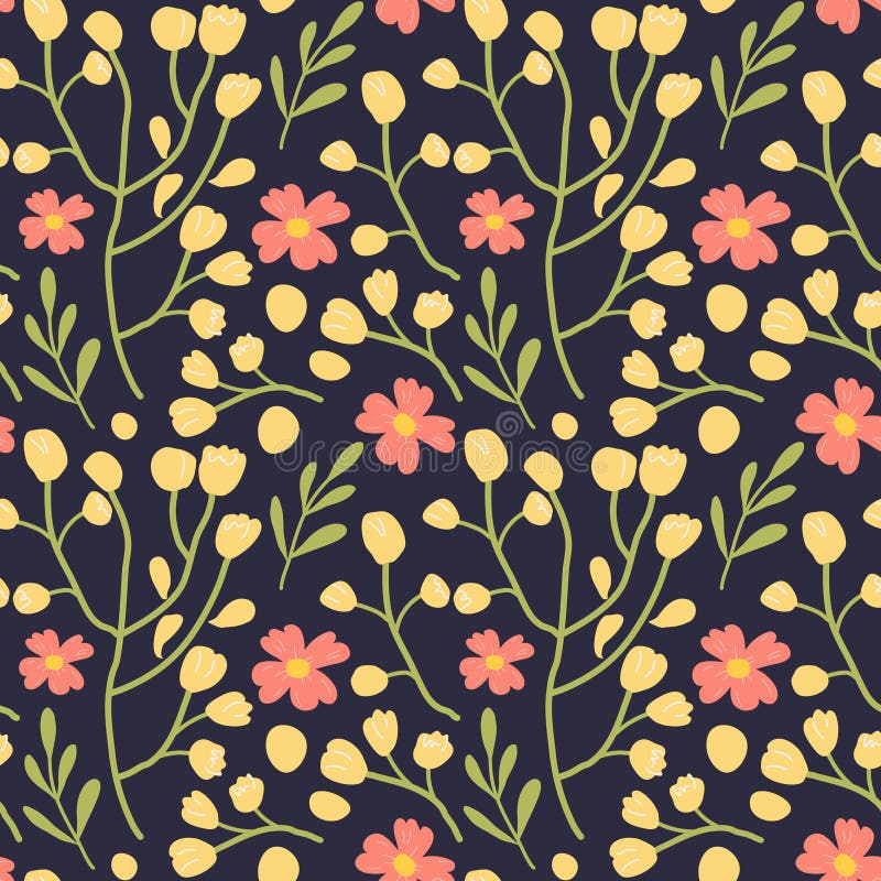 Seamless flower pattern. stock vector. Illustration of ornament - 309085355