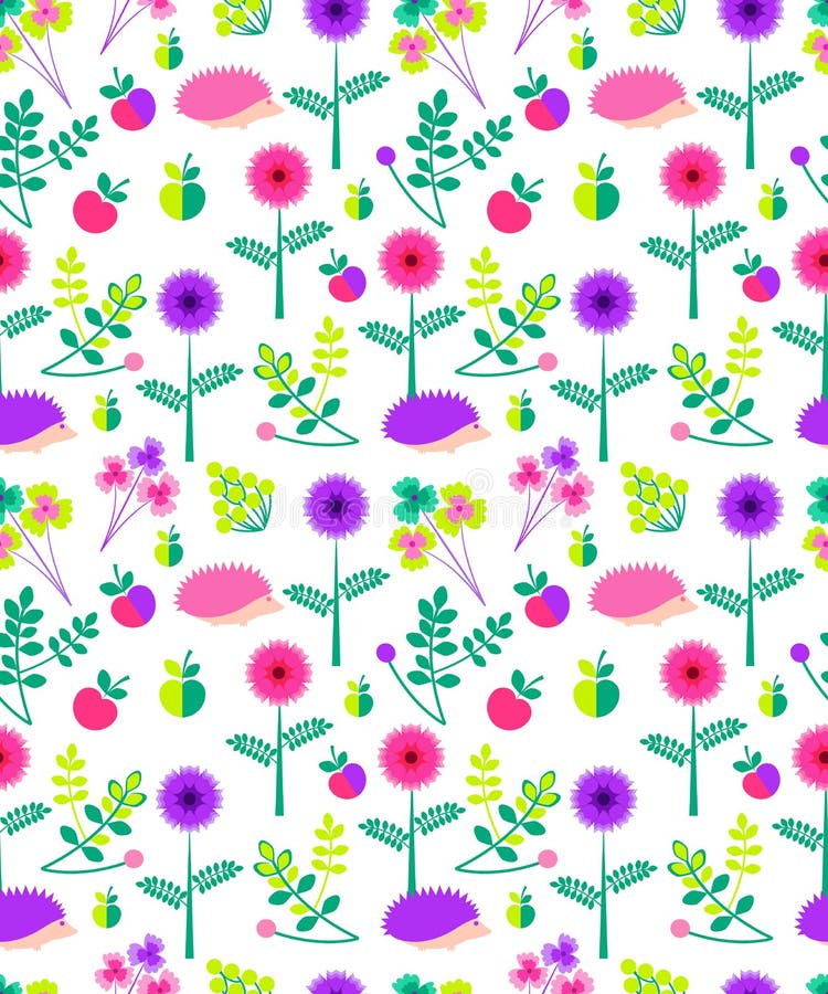 Seamless Flower Pattern. stock illustration. Illustration of design ...