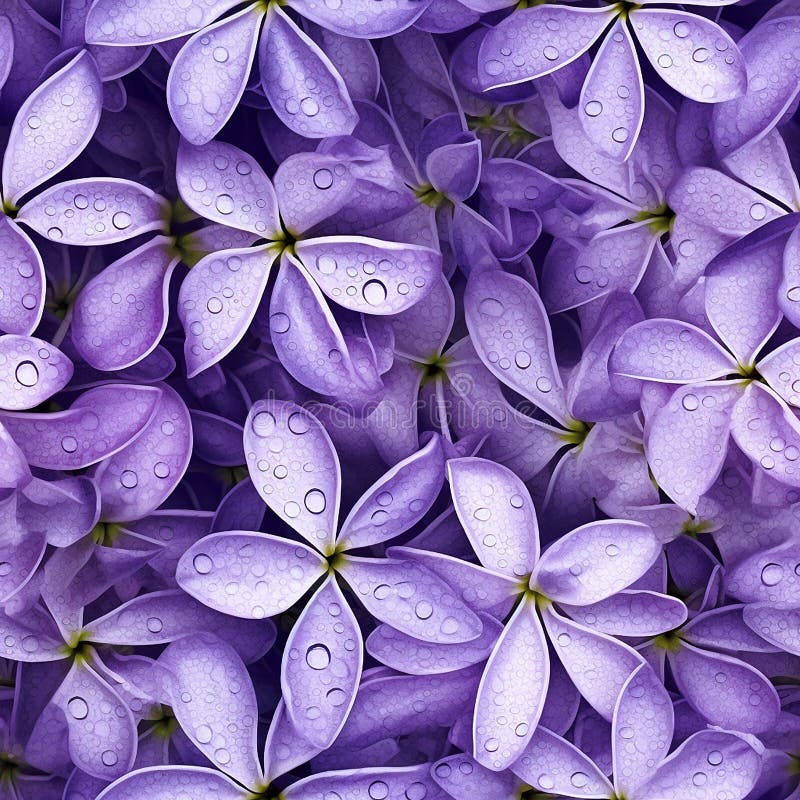 Seamless Flower Purple Lilac Pattern Background. Ai Generative Stock ...