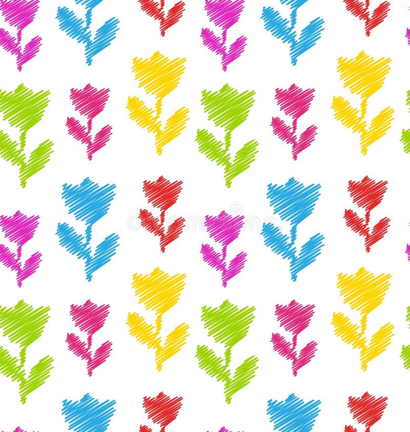 Seamless Flower Texture, Natural Pattern for Textile Stock Vector ...