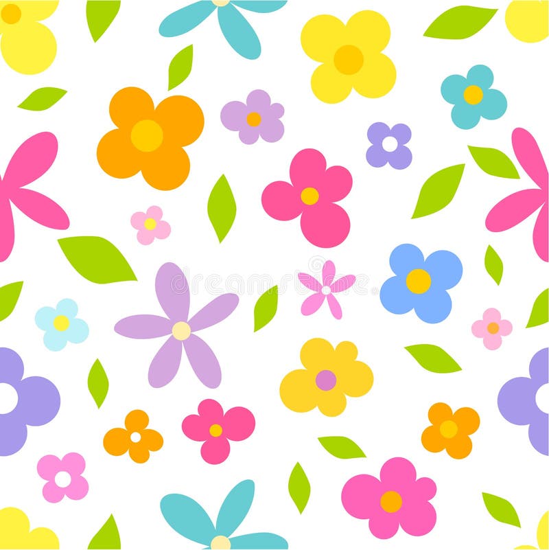 Seamless flowers stock vector. Illustration of design - 23402972