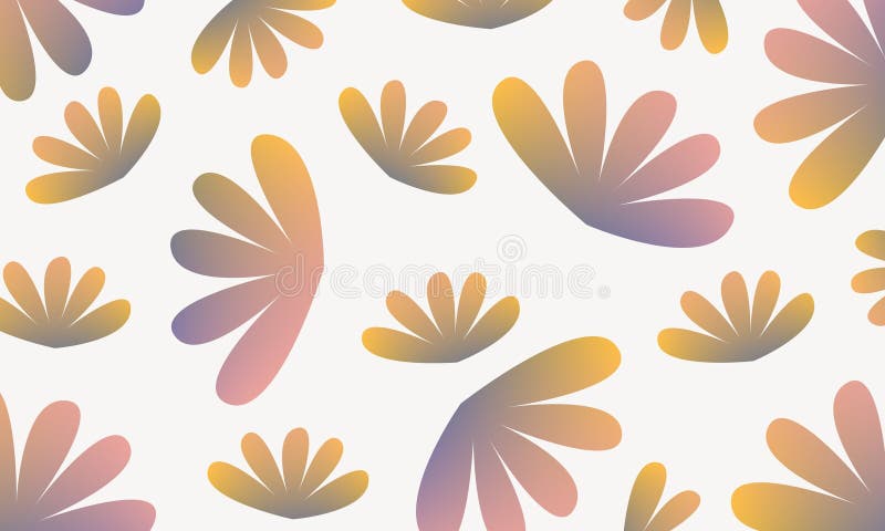 Seamless Flowers Gradient Background or Banner Vector Stock ...