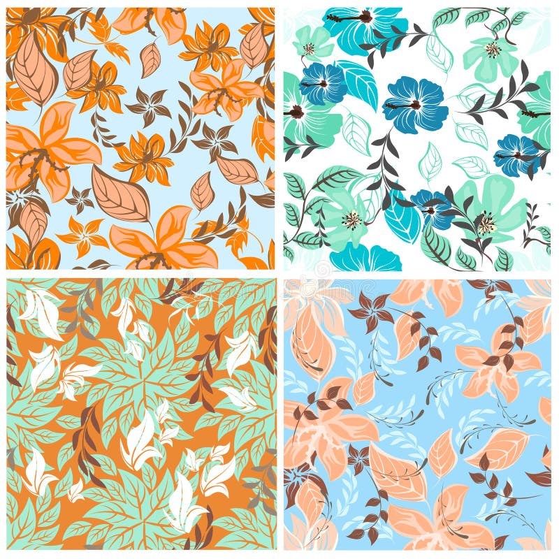 Seamless flowers pattern stock vector. Illustration of continuity ...
