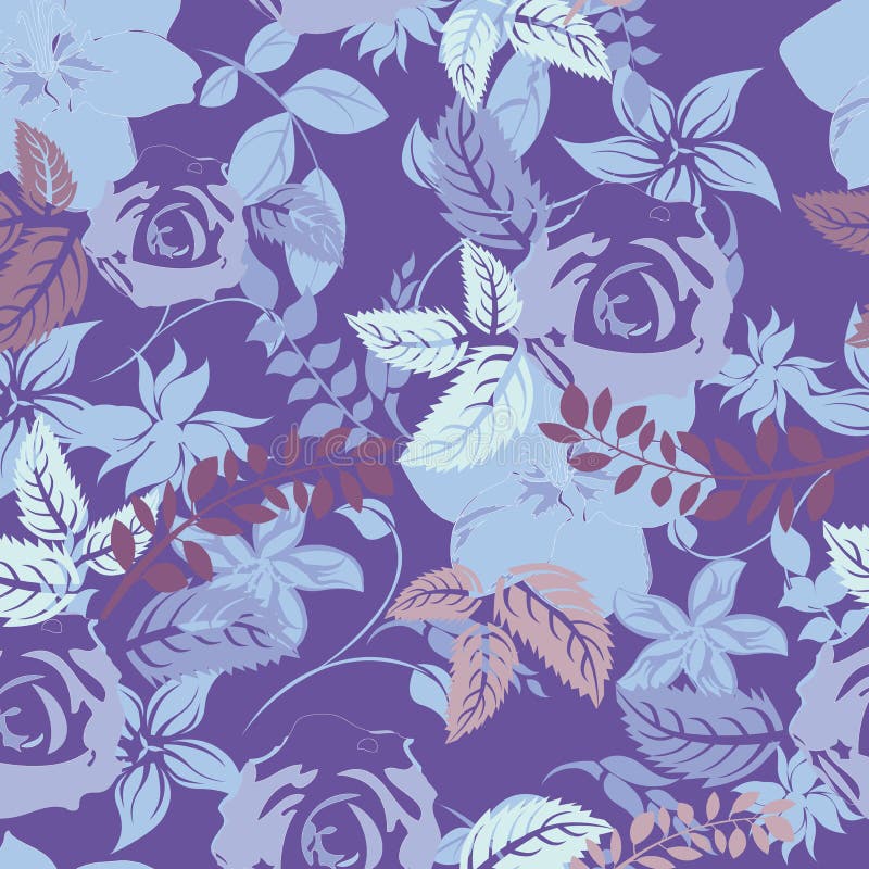 Seamless flowers pattern stock vector. Illustration of flower - 71454397