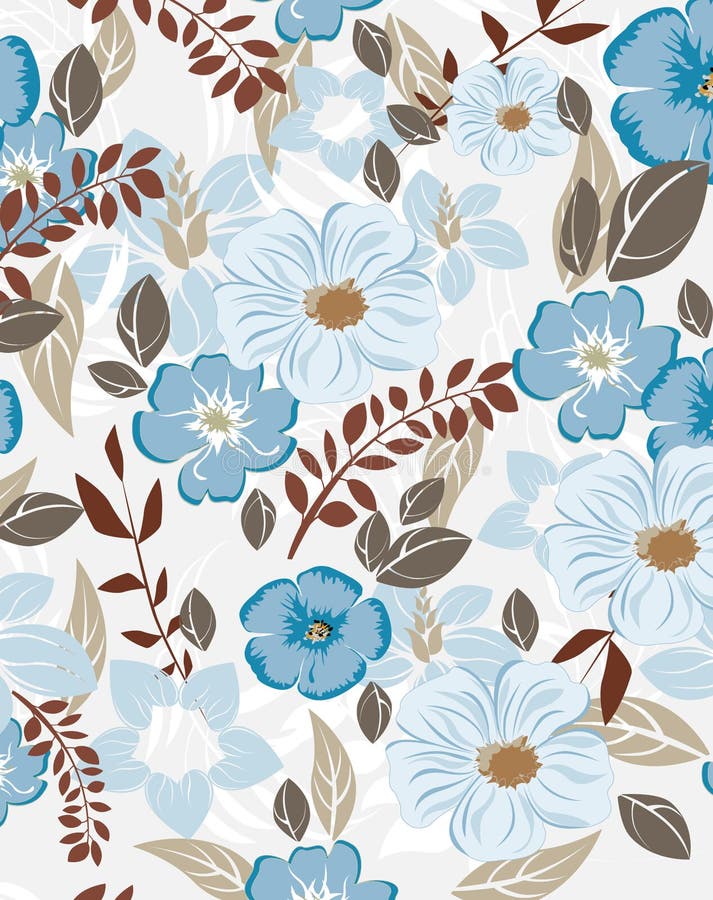 Seamless flowers pattern stock vector. Illustration of pattern - 80496645