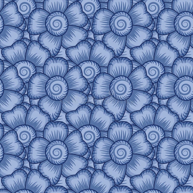 Seamless Flowery Wallpaper Pattern Stock Illustration - Illustration of ...