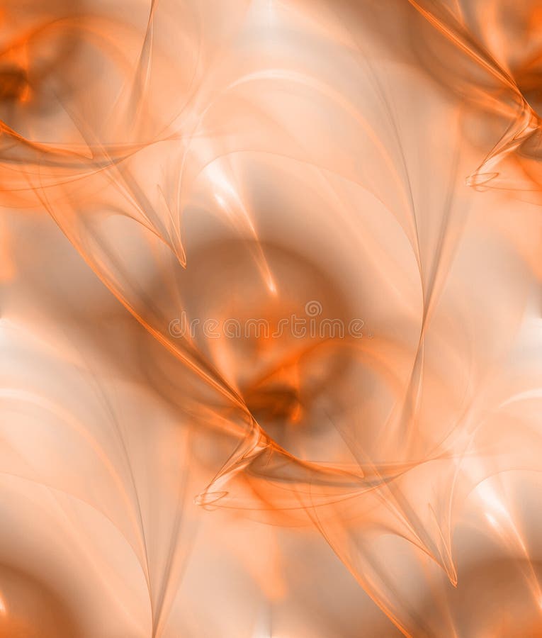 Seamless Flowing Lines Design in Orange and Grey Stock Illustration ...