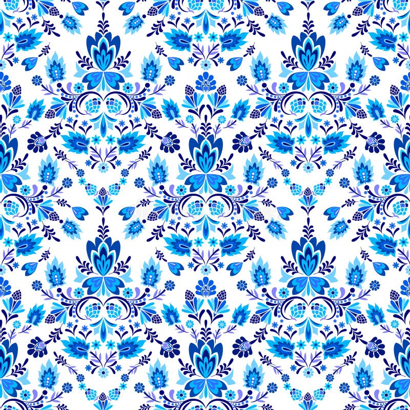 Seamless Traditional Folk Polish Pattern Seamless Stock Illustration ...