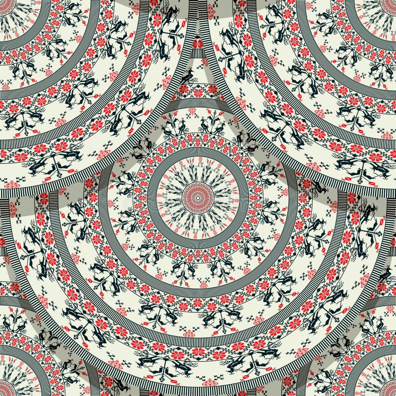 Seamless Folk Romanian Pattern Stock Vector - Illustration of european ...