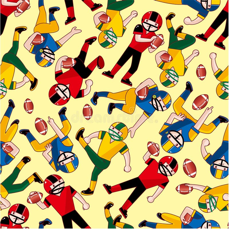 Seamless football pattern stock vector. Illustration of footballer ...