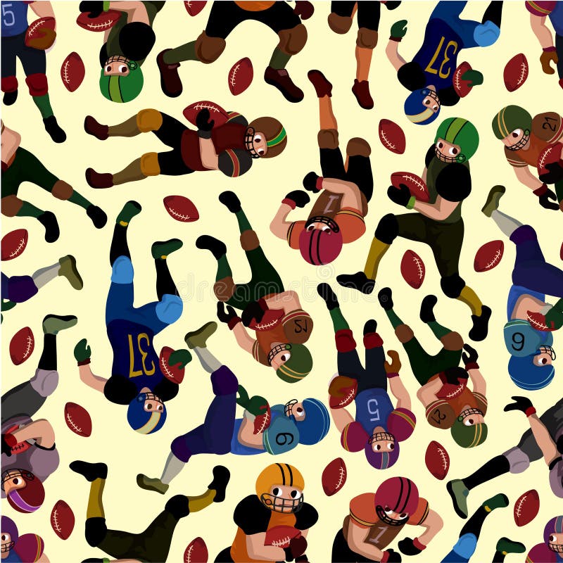 Seamless football pattern stock vector. Illustration of cute - 18858923