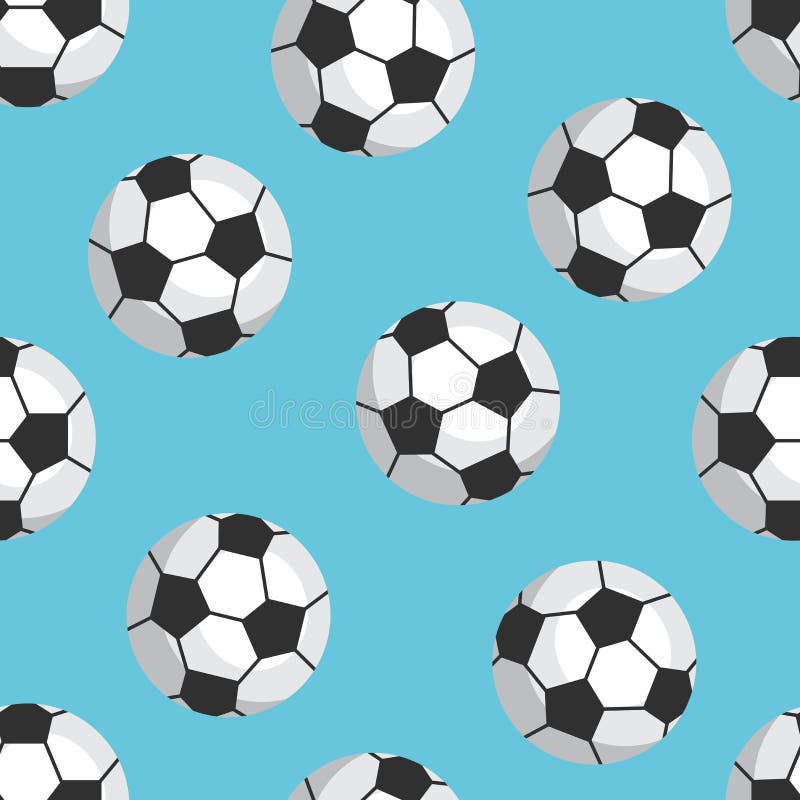Seamless Football Pattern, Vector Stock Vector - Illustration of ...