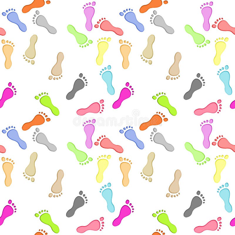 Colourful Footsteps Clipart