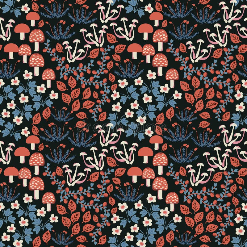 Seamless forest pattern stock vector. Illustration of cover - 195932408