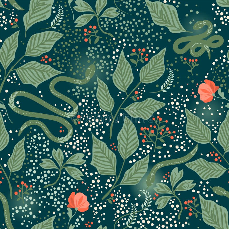 Fairy Forest Snake Pattern Stock Illustrations – 12 Fairy Forest Snake ...