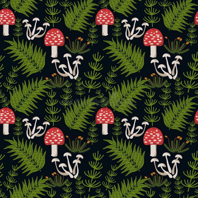 Seamless forest pattern stock vector. Illustration of textile - 231042167