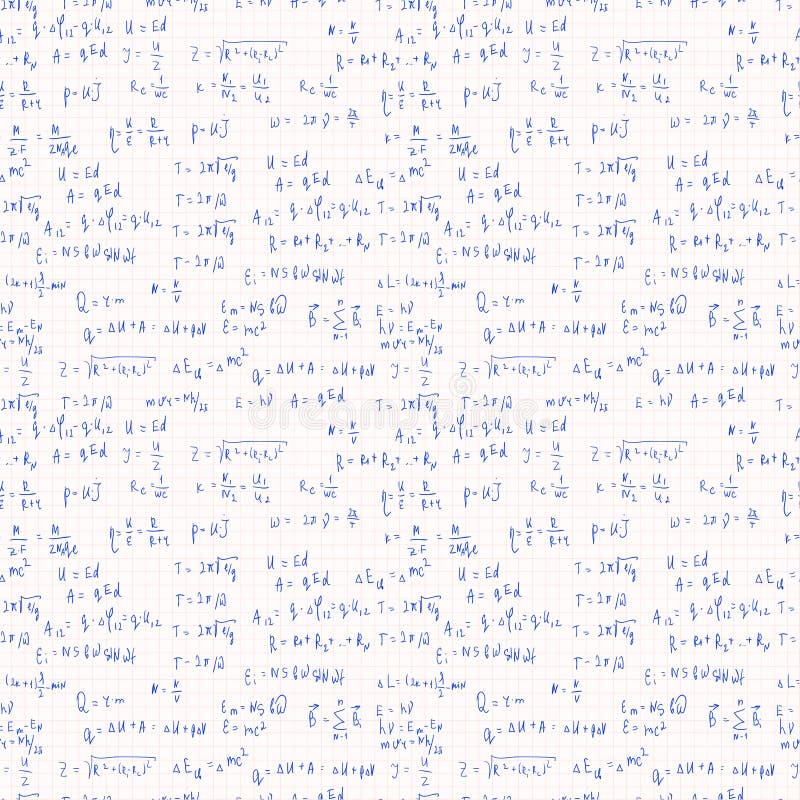 Seamless Formula Background Stock Vector - Illustration of blackboard ...