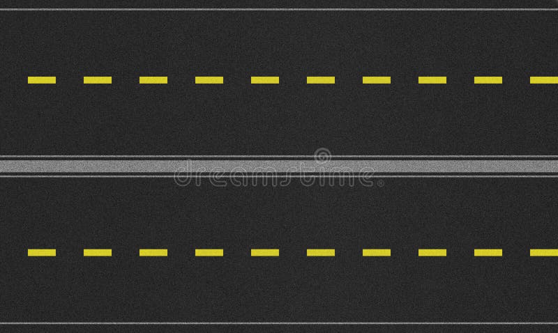 Seamless Four Lane Road Texture Image Stock Illustration - Illustration ...