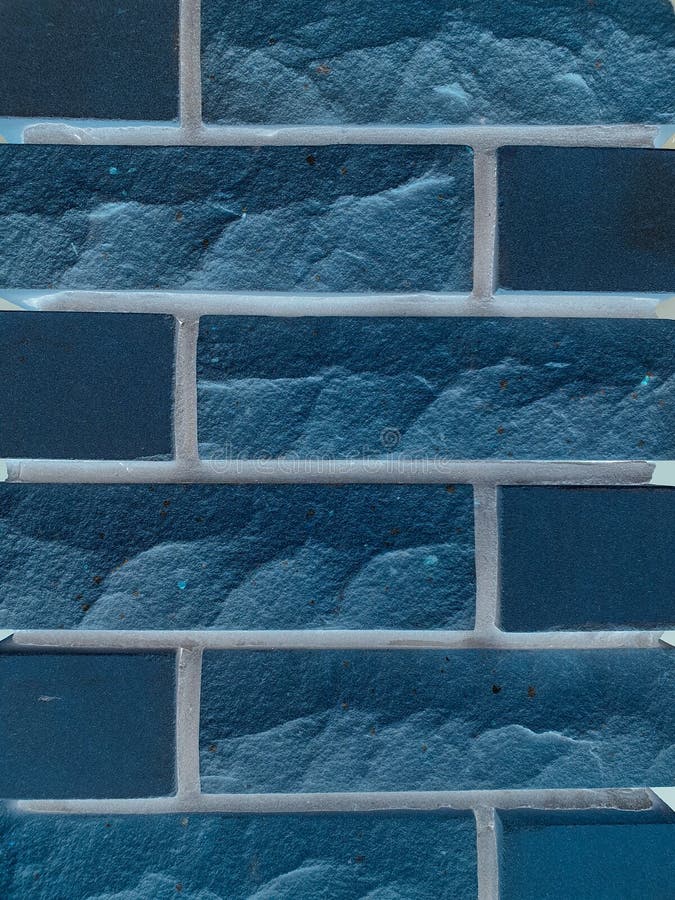 Seamless Fragment of a Blue Brick Wall. Brickwork for the Background or ...