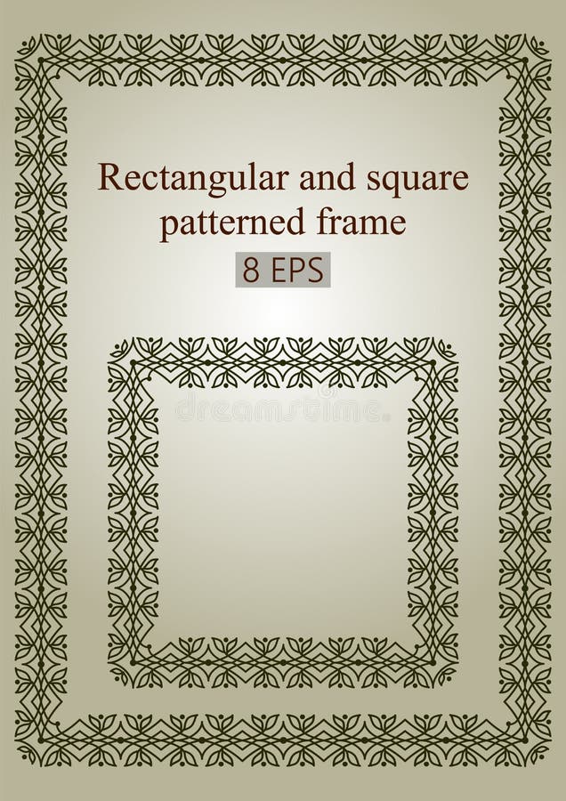 The Seamless Frame with Diamonds is Rectangular and Square. Vector ...