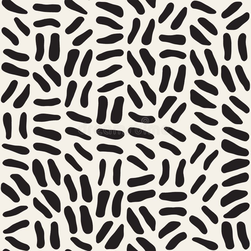 Seamless Freehand Pattern. Vector Abstract Rough Lines Background. Hand ...