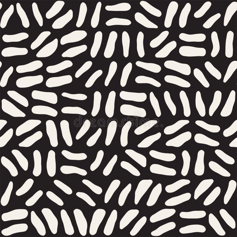 Seamless Freehand Pattern. Vector Abstract Rough Lines Background Stock ...