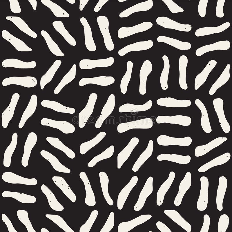 Seamless Freehand Pattern. Vector Abstract Rough Lines Background Stock ...