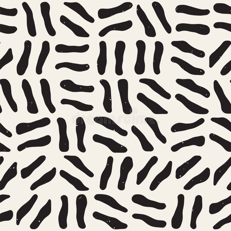 Seamless Freehand Pattern. Vector Abstract Rough Lines Background Stock ...
