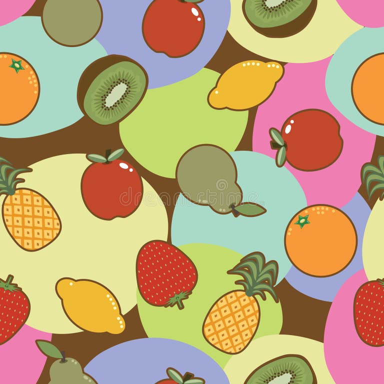 Seamless fruit pattern stock vector. Illustration of healthy - 13156000