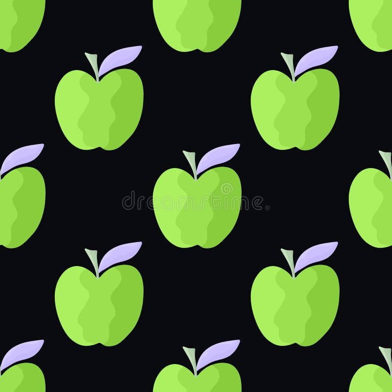 Seamless Fruit Pattern with Apples for Gifts Stock Illustration ...