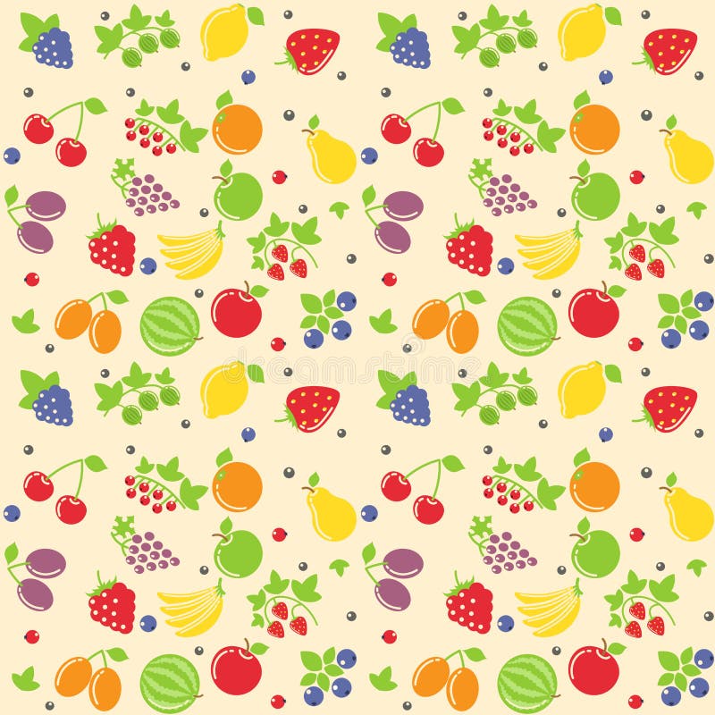 Seamless Fruit Pattern stock vector. Illustration of lime - 9406628