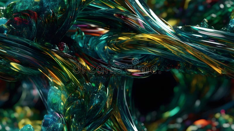 Seamless Full-frame Background of Twisted Transparent Colored Glass ...