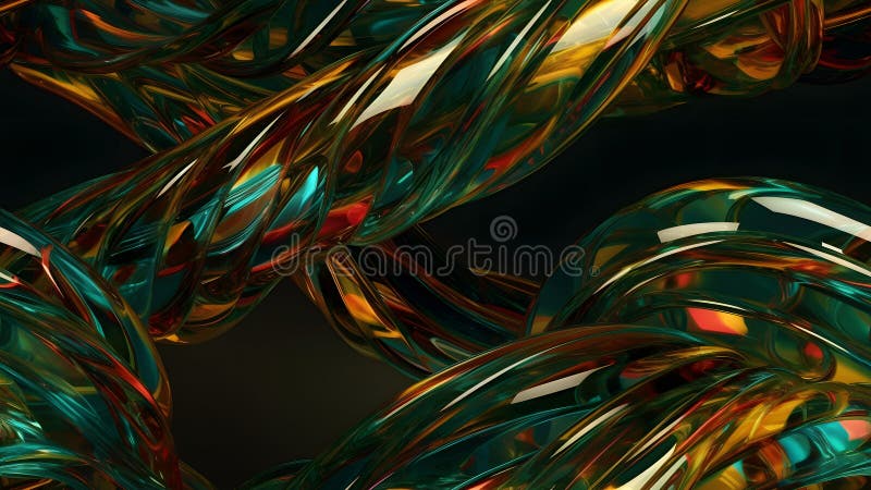 Seamless Full-frame Background of Twisted Transparent Colored Glass ...