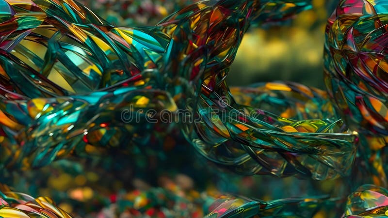 Seamless Full-frame Background of Twisted Transparent Colored Glass ...