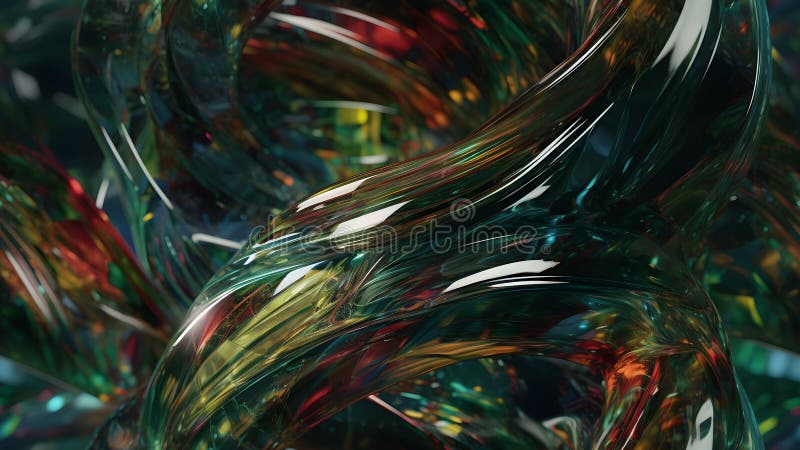 Seamless Full-frame Background of Twisted Transparent Colored Glass ...