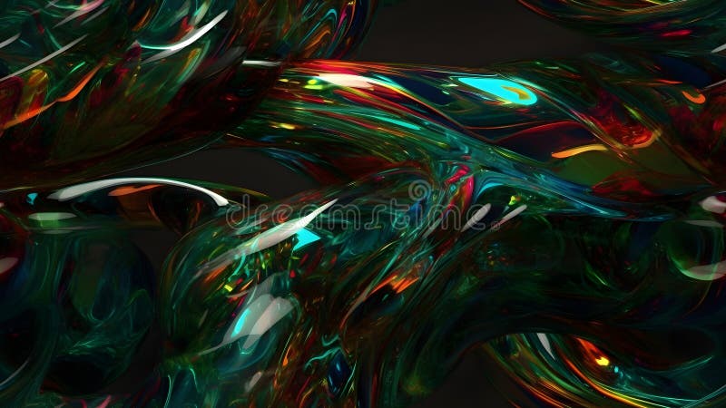 Seamless Full-frame Background of Twisted Transparent Colored Glass ...