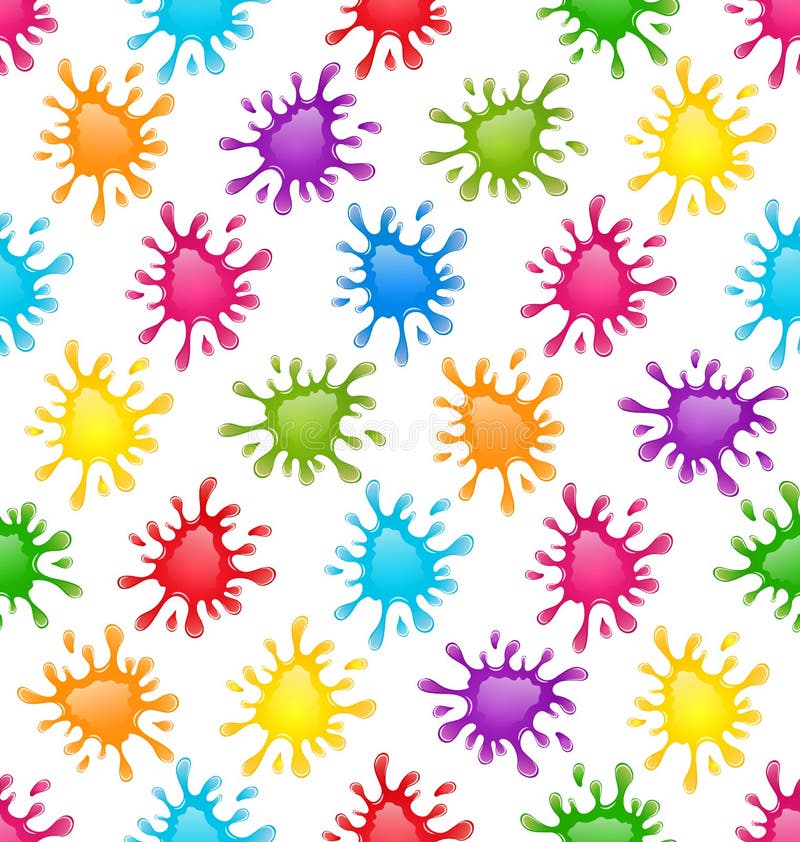 Seamless Fun Pattern with Multicolored Blots Stock Vector ...