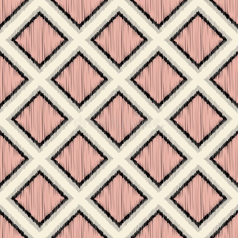 Seamless Fun Rhombus Tiles Wallpaper Stock Vector - Illustration of ...