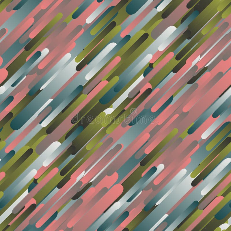 Seamless Funky Pill Shaped Gradient Lines Surface Pattern Design for ...