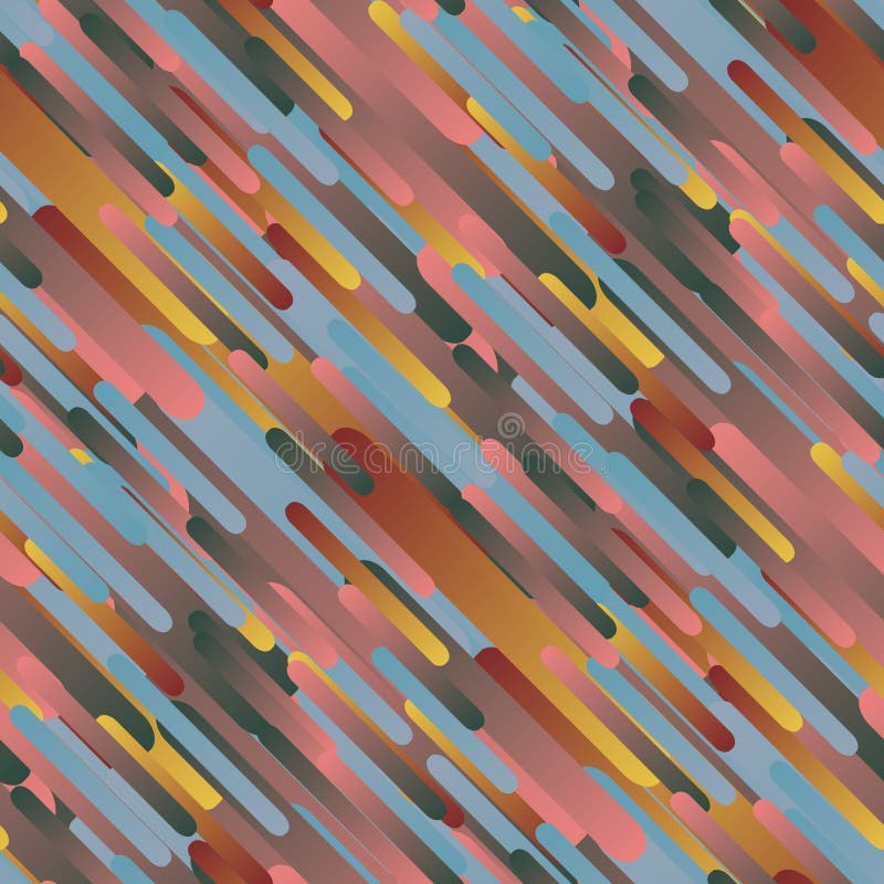 Seamless Funky Pill Shaped Gradient Lines Surface Pattern Design for ...